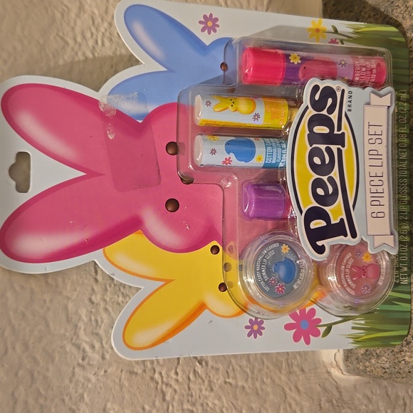 Peeps | Bath, Skin & Hair | Peeps 6 Piece Lip Set Pink Yellow Blue Nwt ...